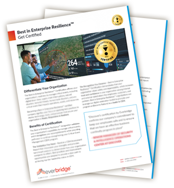 Everbridge Data Sheet: Best in Resilience Certification